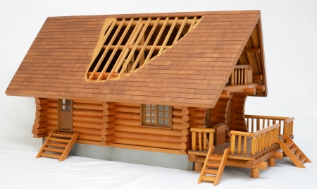 Log cabin, Wooden Log House, by Woody JOE