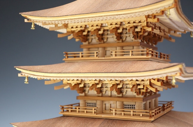 Hagurosan Five Story Pagoda, Wooden Japanese Temple Model Kits, by ...