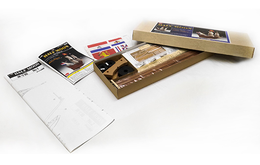 HALF MOON Wooden Sailing Ship Model Kits, by Woody JOE