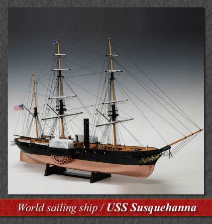 USS SUSQUEHANNA, Wooden Sailing Ship Model Kits, by Woody JOE